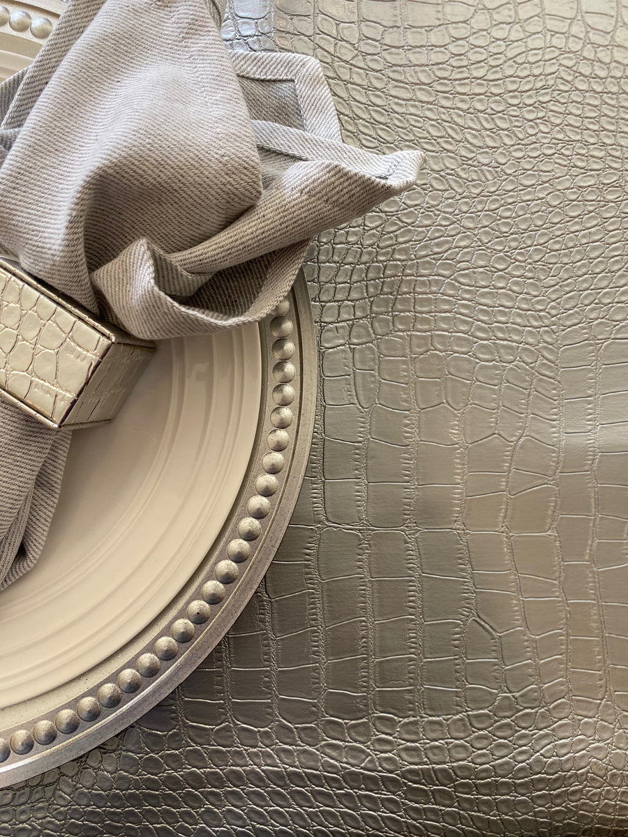 Crocodile Faux Leather Tablecloth – Toplinetables